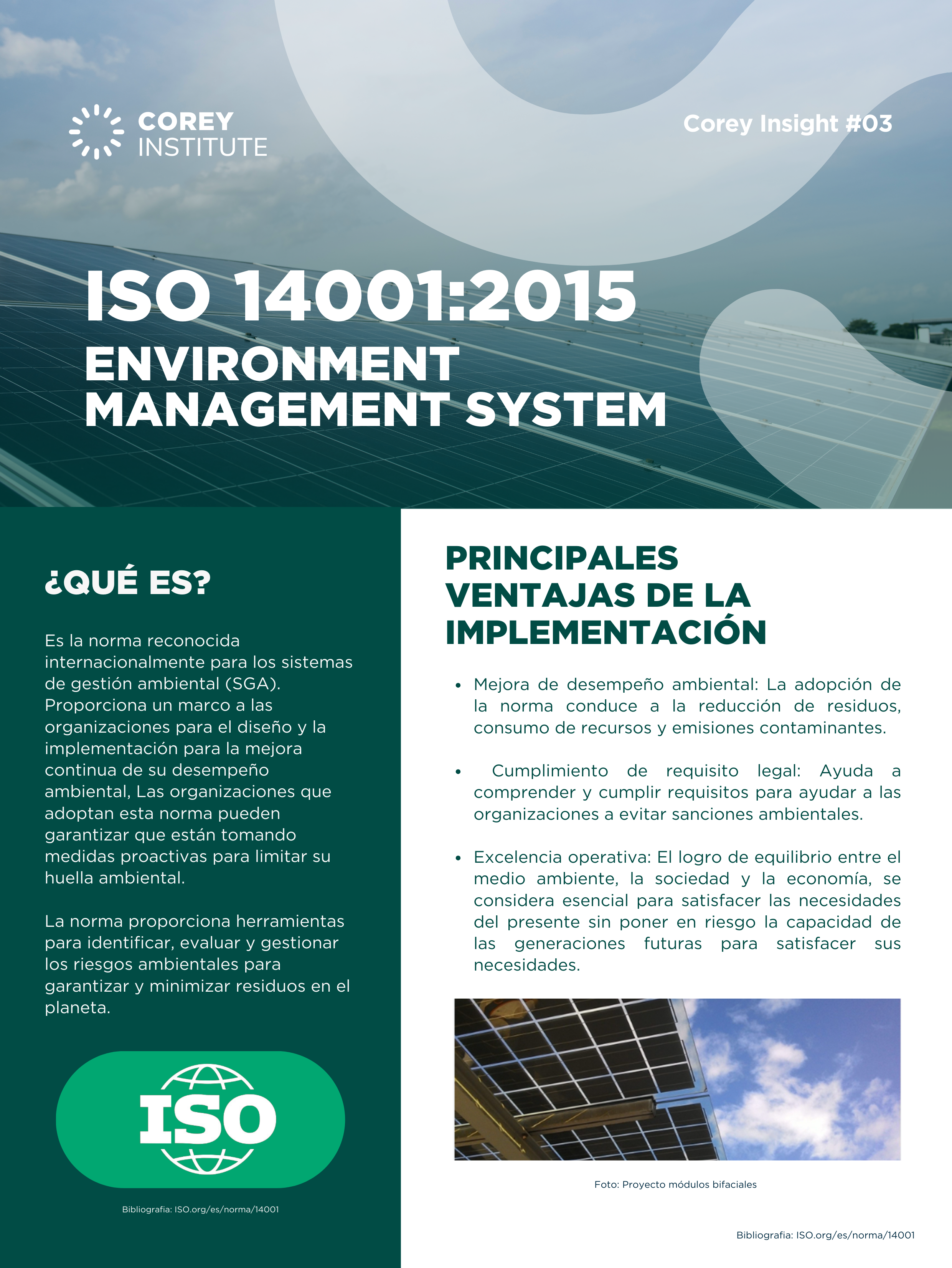 ISO 14001:2015 Environment Management System – Corey Solar